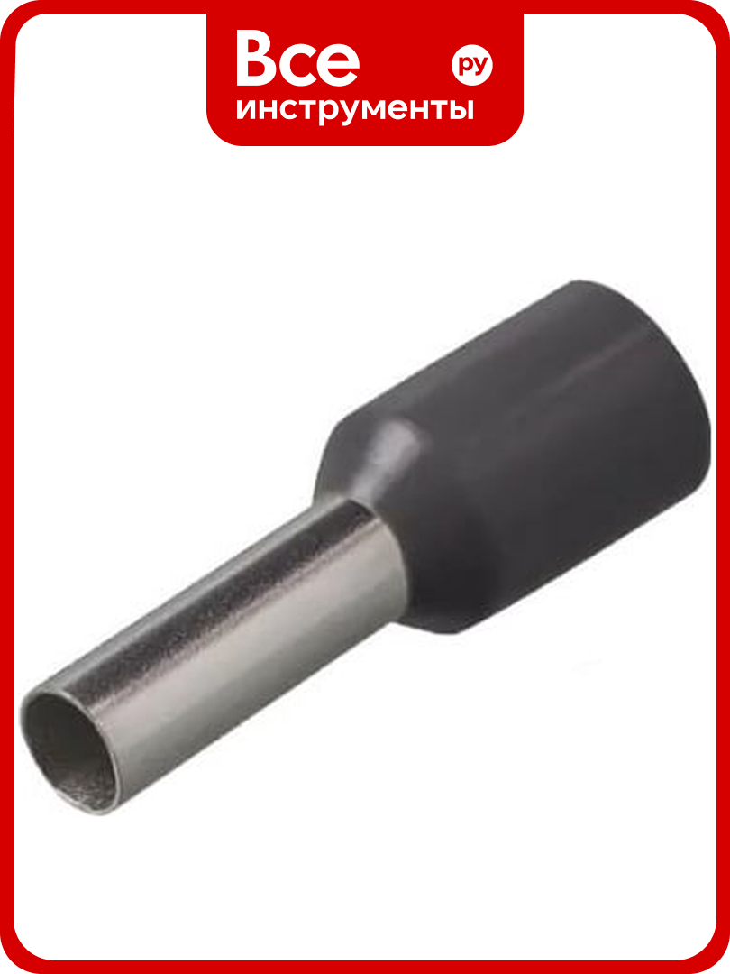 Наконечник-гильза Grisard Electric Е 4,0-09 4мм2 с изолированным фланцем серый (100шт) GE (E4009) GRE-014-0022