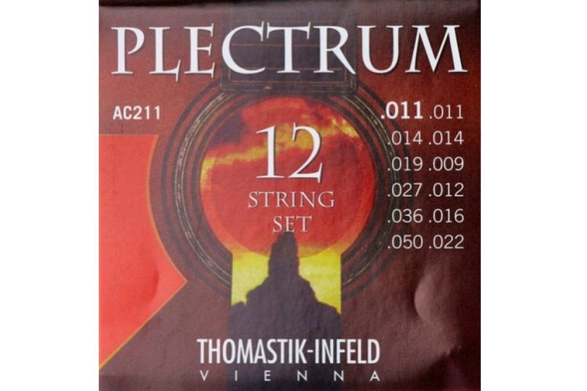 THOMASTIK Plectrum AC211 струны для 12-струнной гитары 11-50, бронза