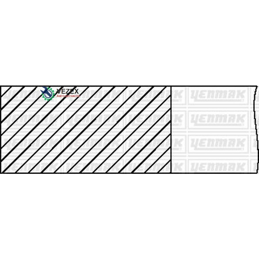 YENMAK 9109309000 кольца поршневые! d79.5x1.75x2x3 STD (к-кт на 1 порш.)\ VW Golf/Passat 1.9D/2.4D <99