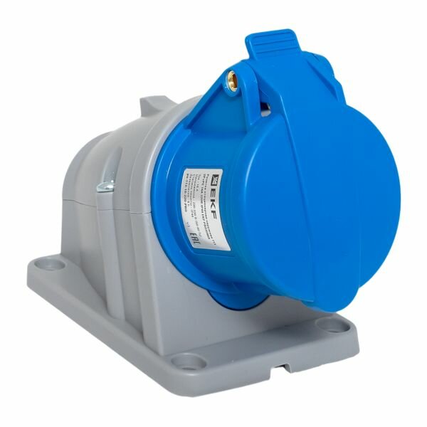 Розетка стационарная наружная 113 2Р+РЕ 16А 220В IP44 PROxima ps-113-16-220-PRO EKF