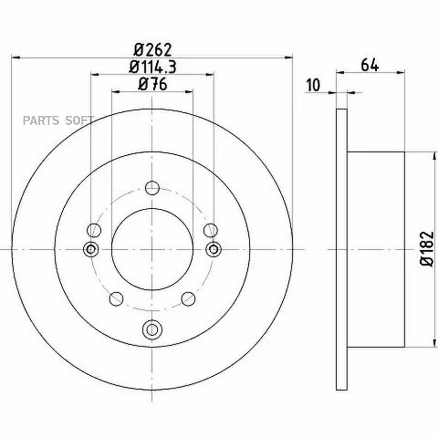 MINTEX MDC2753 Диск тормозной задн. CERATO II (TD) CERATO II Stufenheck (TD) CERATO KOUP (TD) SOUL (AM) SOUL Sc