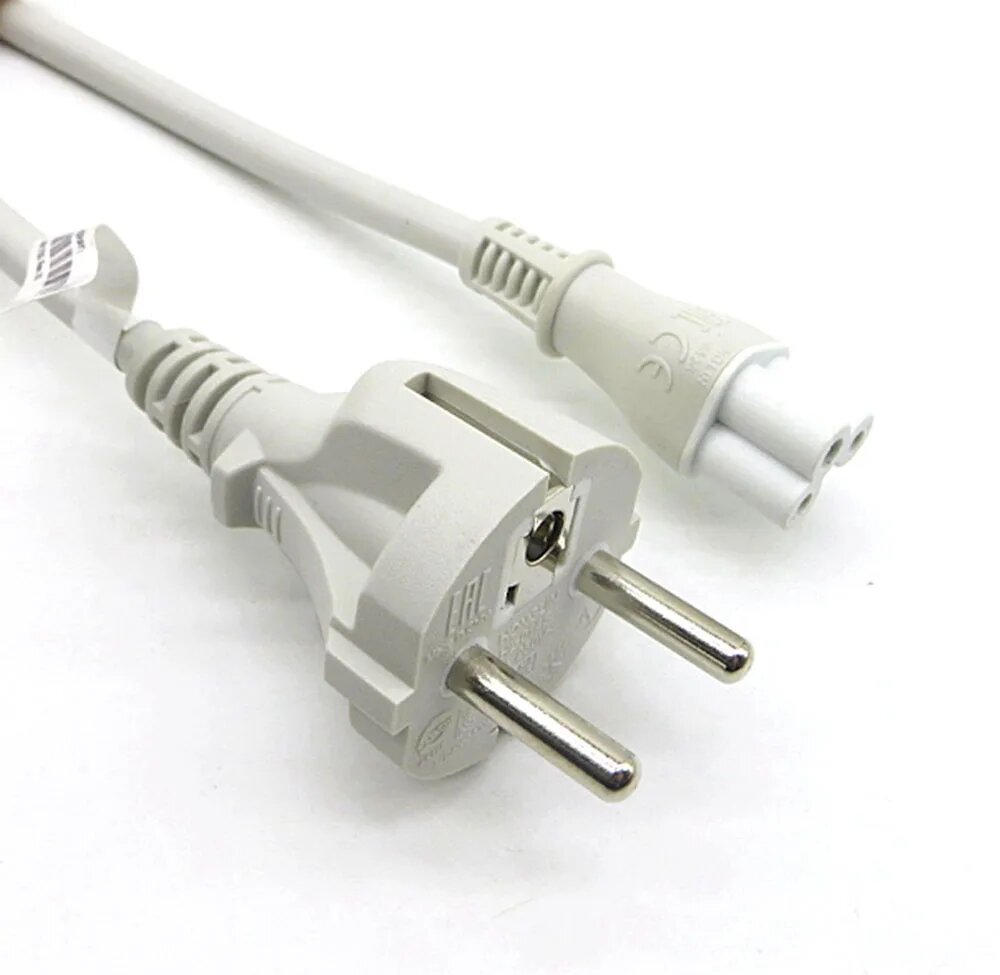 Европейский сетевой кабель CEE 7/7 - CEE 7/7 18AWG 16А/250В Grey-90CM
