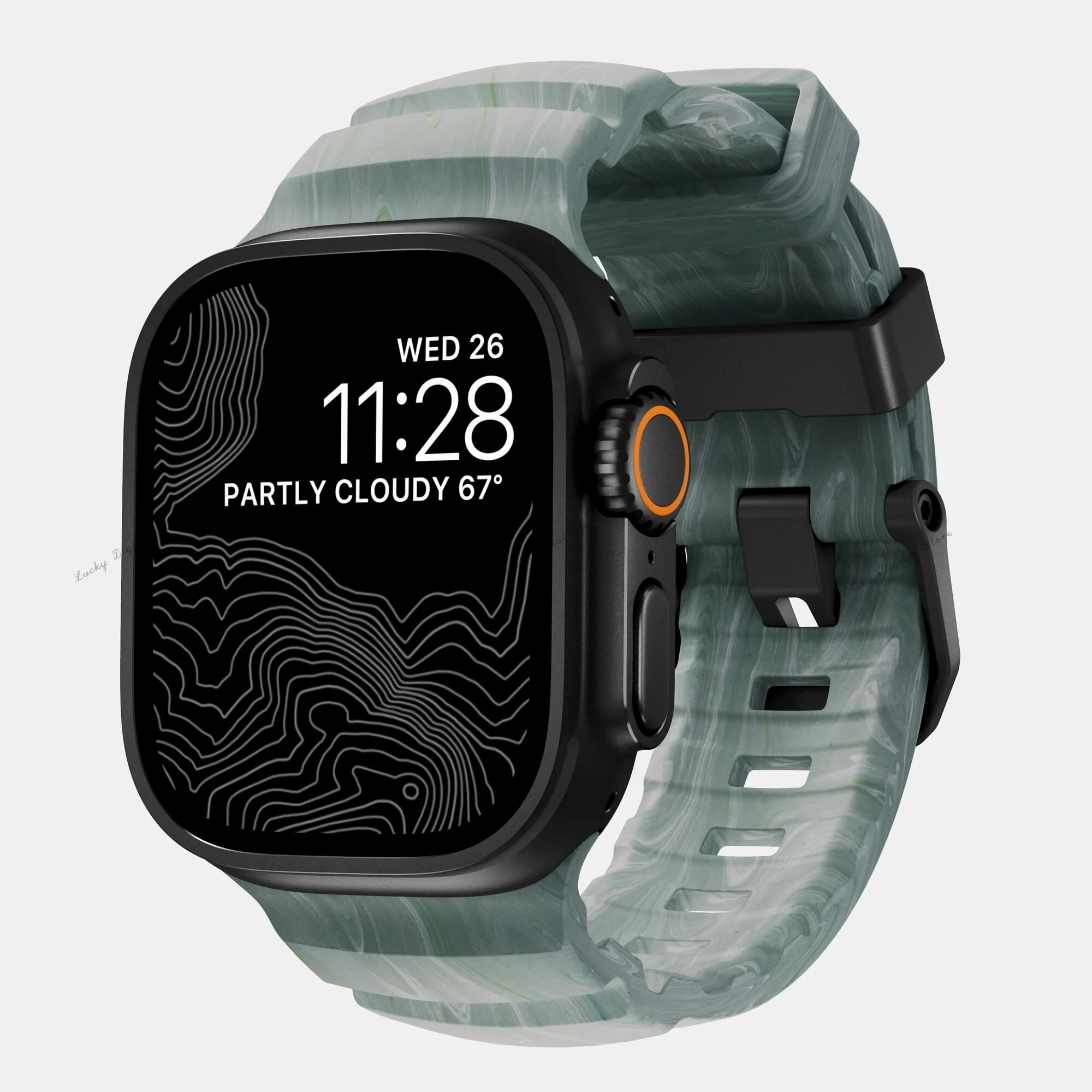 NOMAD Rocky Point ремешок для Apple Watch Ultra, Stone Black Buckle