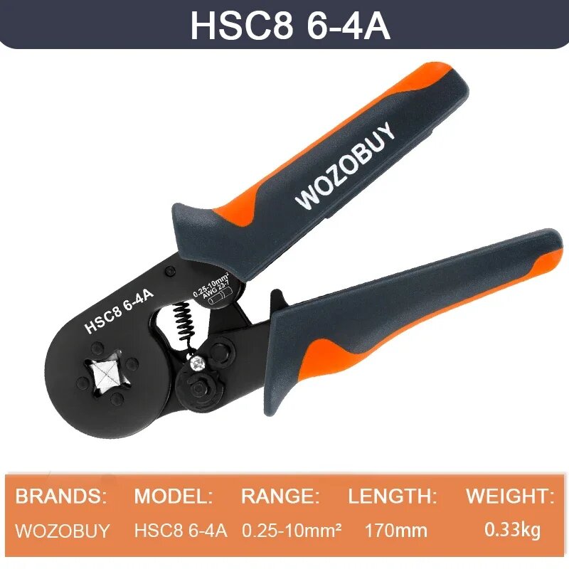 WOZOBUY HSC8 6-4A Щипцы для зачистки проводов, 0.25-10mm²
