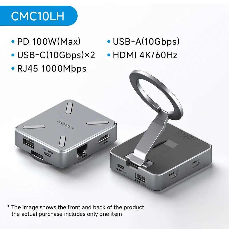 Hagibis CMC10LH USB-C хаб с HDMI, RJ45, PD 100W
