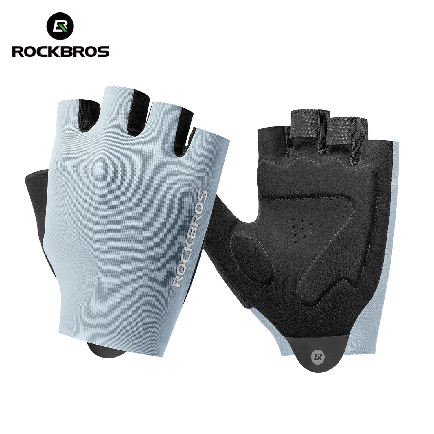ROCKBROS Велоперчатки полупальцевые летние S, S408 blue