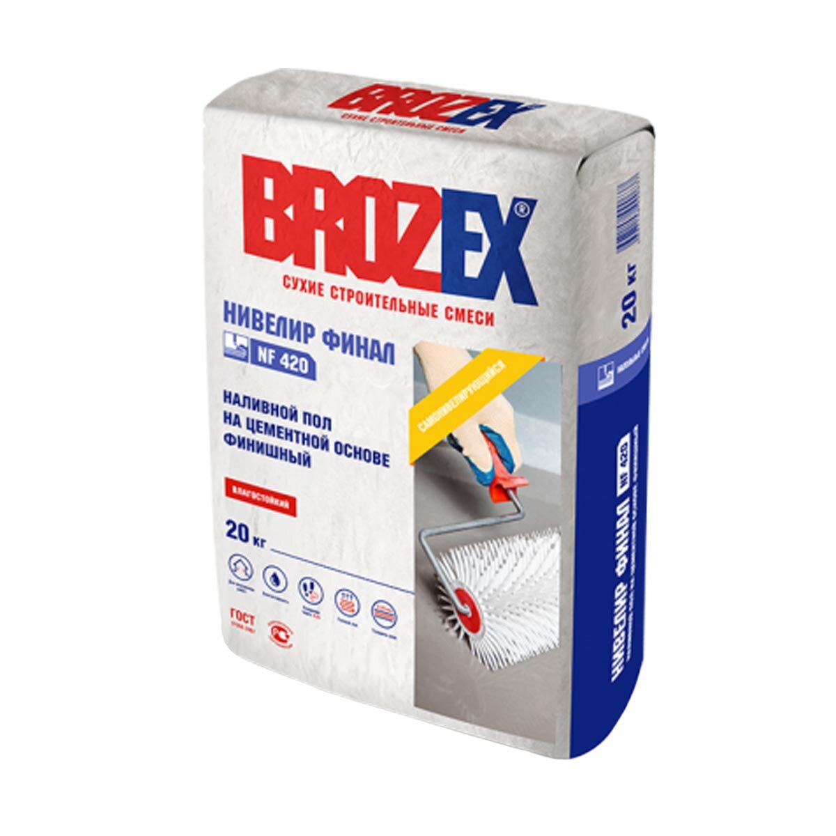 Ровнитель для пола NF - 420, НП - 42, Нивелир Финал 20кг BROZEX