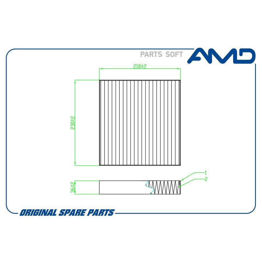 AMD AMD. FC1114C Фильтр салонный угольный CHANGAN (UNI-K) (CA)