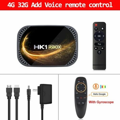 CIDOO HK1 RBOX X4S ТВ приставка Android 11 4/64 ГБ Европейская вилка (EU Plug), 4G 32G voice control