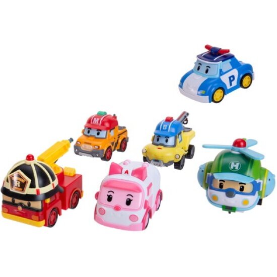 Игровой набор Robocar Poli ZR-914 из 6 машинок