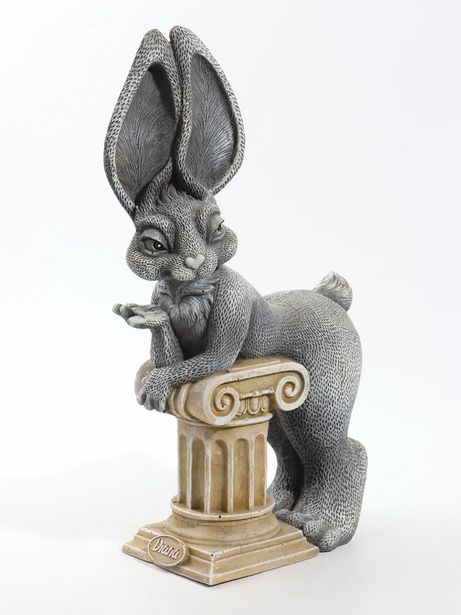 Фигурка декоративная "Зайка Диана", 11x25x42 см, серая, тематика праздника: универсальная тематика