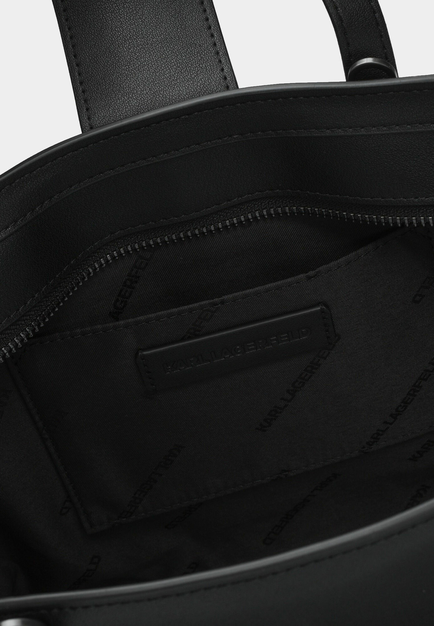 Сумка тоут Karl Lagerfeld K/TRUNK, фактура матовая, зернистая, черный — фото 1