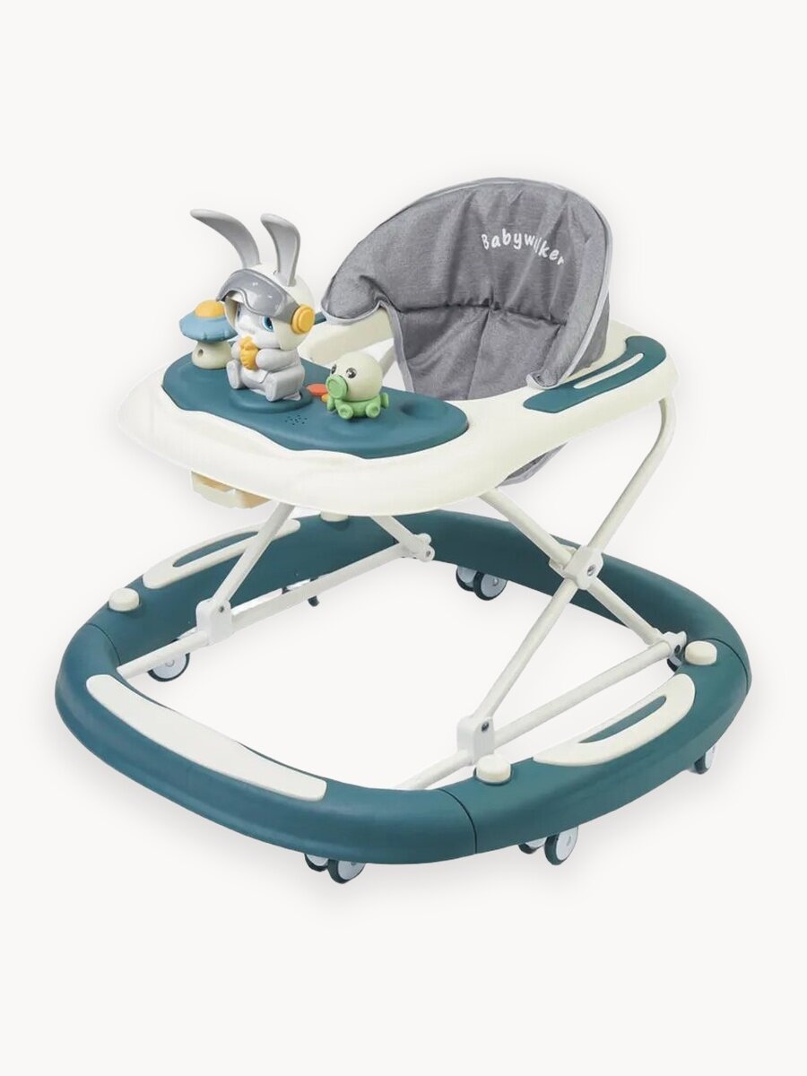 Ходунки детские с 6 до 18мес 4 в 1, Ходунки каталка для мальчиков. девочек с игровой панелью и музыкой, до 20 кг, Синие