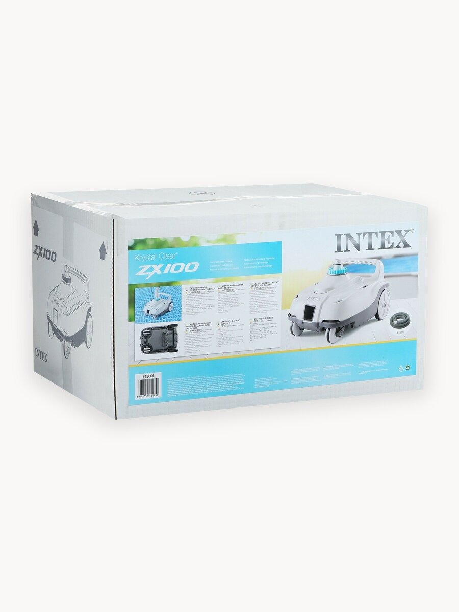28006 Автоматический пылесос ZX100 для каркасных бассейнов до 975 см, для насосов от 6056 до 13248 л/ч Intex