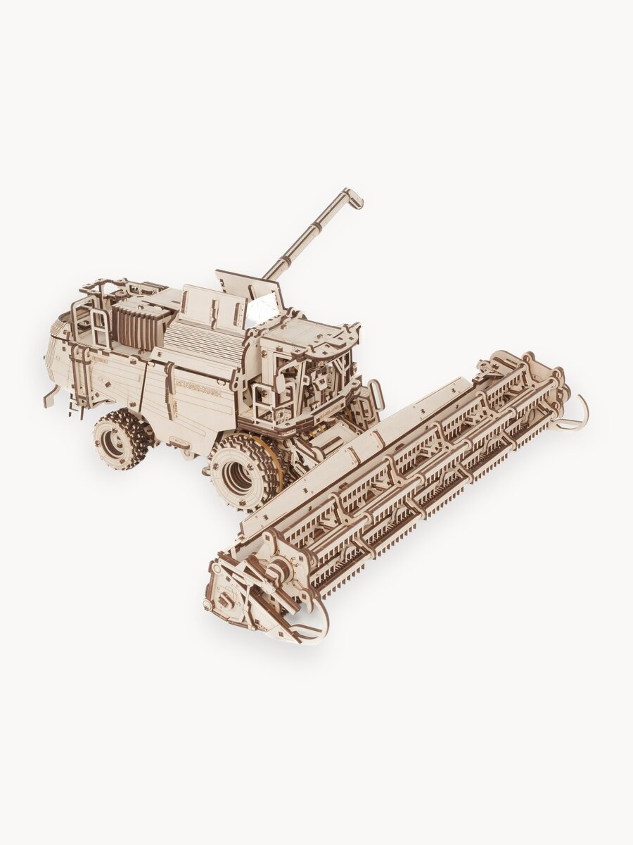 Механический деревянный конструктор EWA Комбайн с жаткой