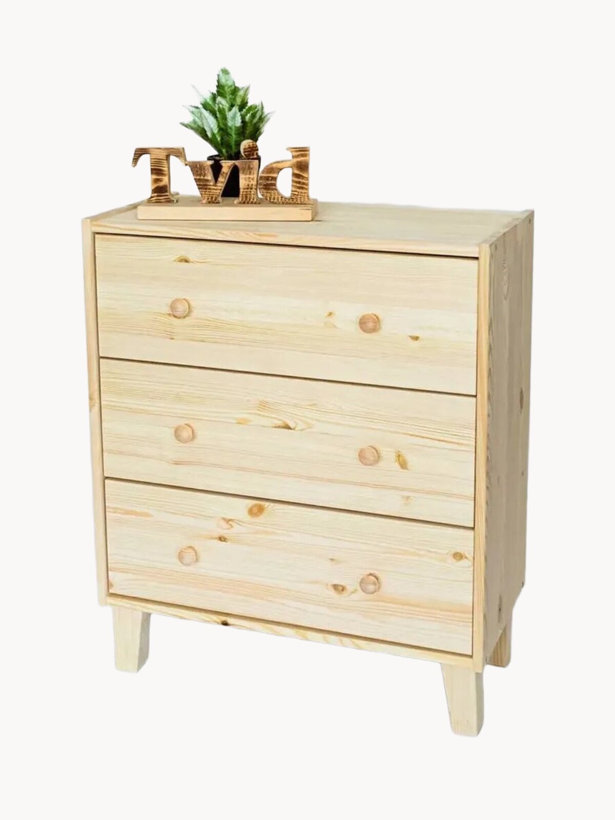 Комод икеа "Раст", деревянный, 3 ящика, на ножках, цвет сосна