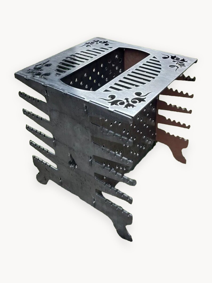 Мангал вертикальный, разборный, 4 мм, эко-мангал, походный мангал, походная печь, разборная печь