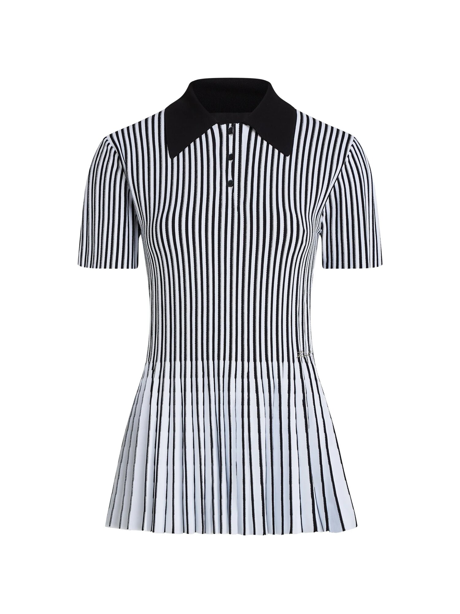 Рубашка Pleated striped polo shirt