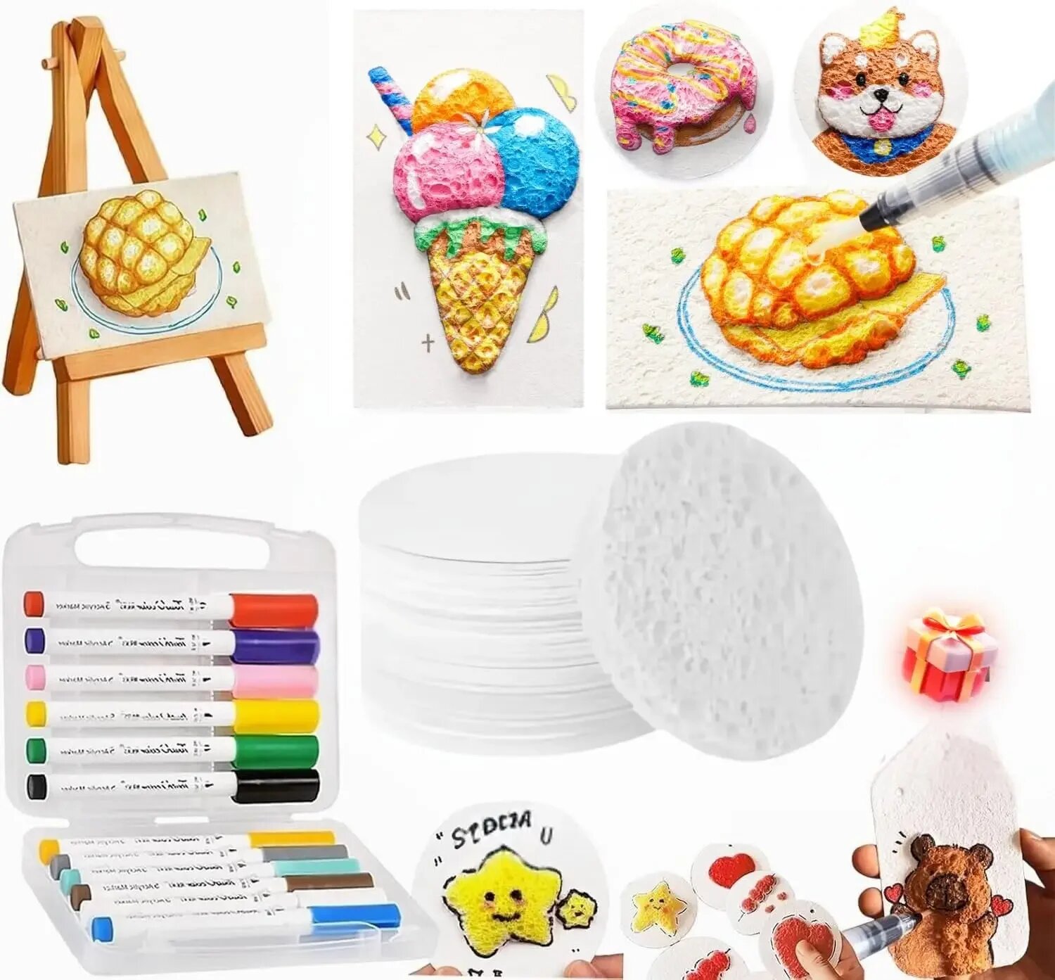 Набор для рисования 3D Magic Puffy Paint, круглый