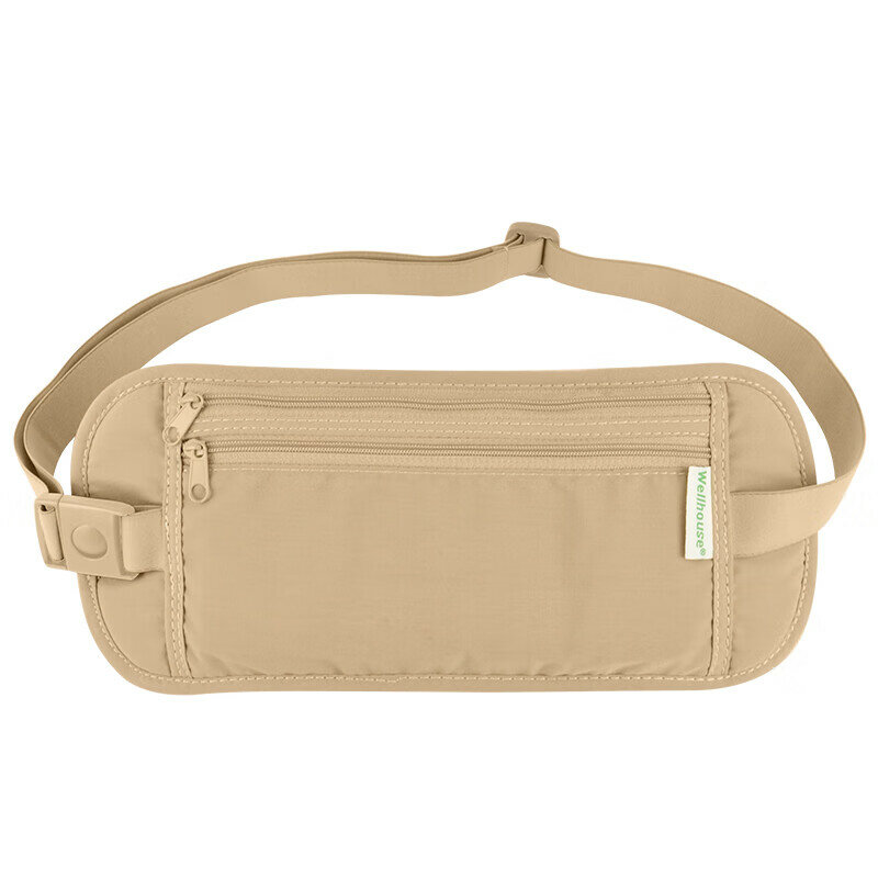 Поясная сумка WELLHOUSE, Close-Fitting Waist Bag Portable Anti-Theft Document Holder, для путешествий, антивор, унисекс