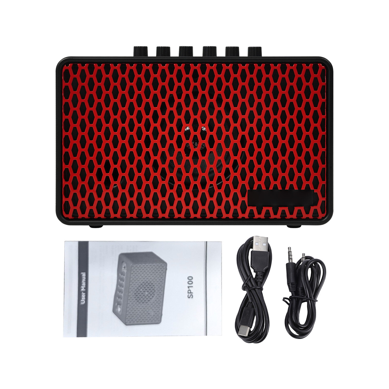 10-ваттный портативный усилитель для электрогитары, колонка для ежедневных уличных выступлений, перезаряжаемый, с эффектами хоруса, фазового тремоло, реверберации и задержки.