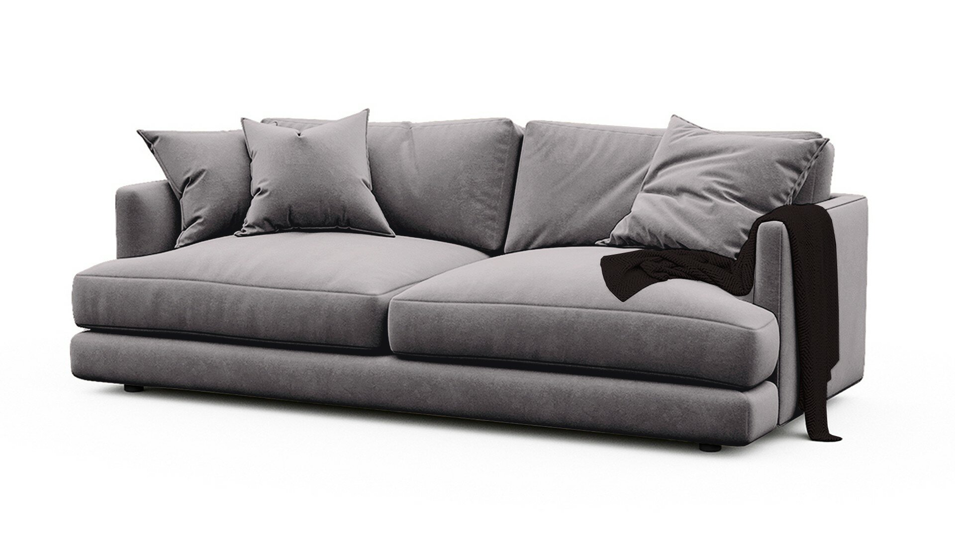 Диван Ибица Velutto 19 NEW 215x116x93 см, коричневый Велютто, еврокнижка GOODFORM