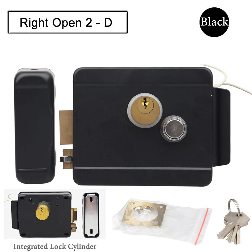 Электронный магнитный дверной замок ELESECUR Electric Control Lock D Black