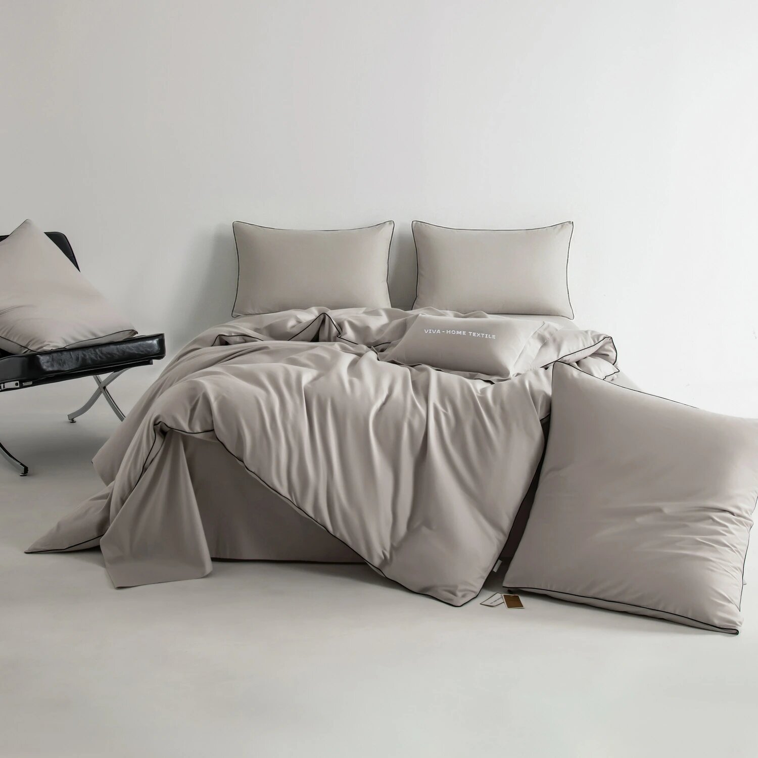 Комплект постельного белья Однотонный Сатин Элитный OCE002