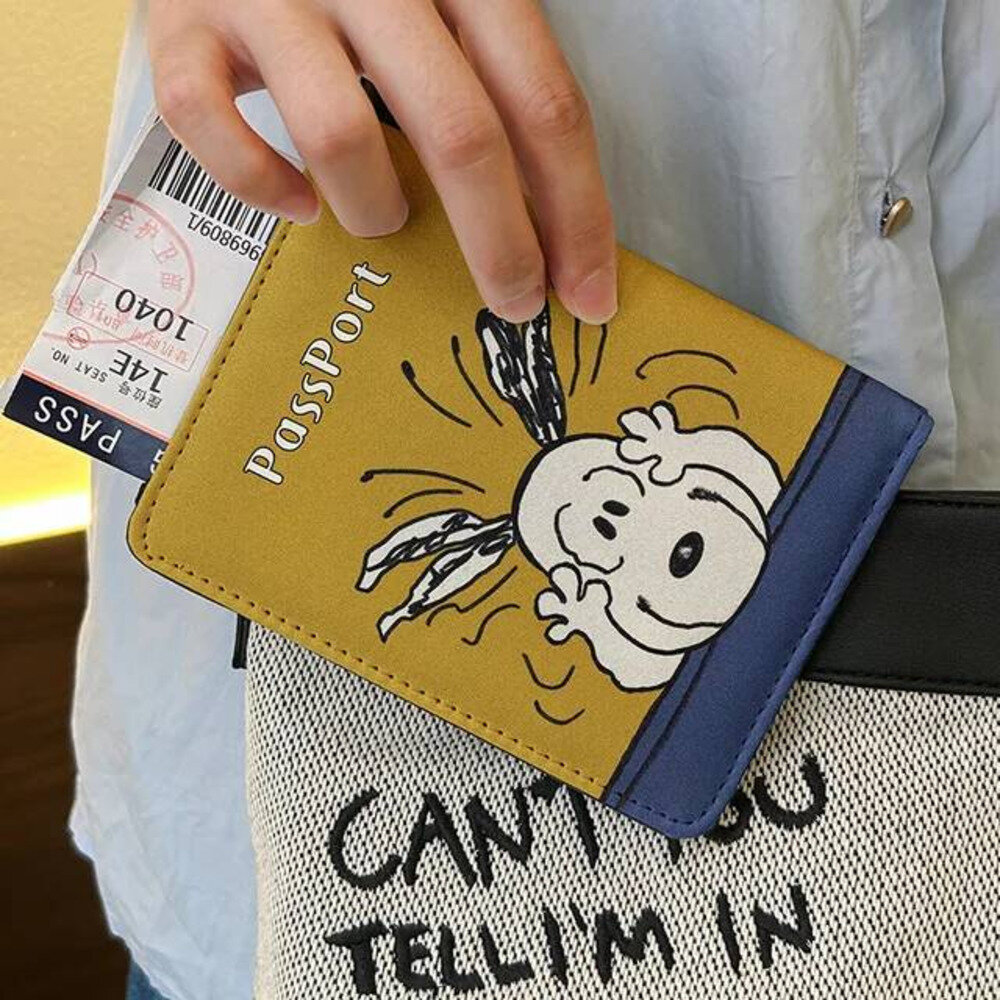 Чехол для паспорта Miniso Snoopy в стиле каваи, многофункциональный, для хранения документов, карманов и карт, портативный, для путешествий.