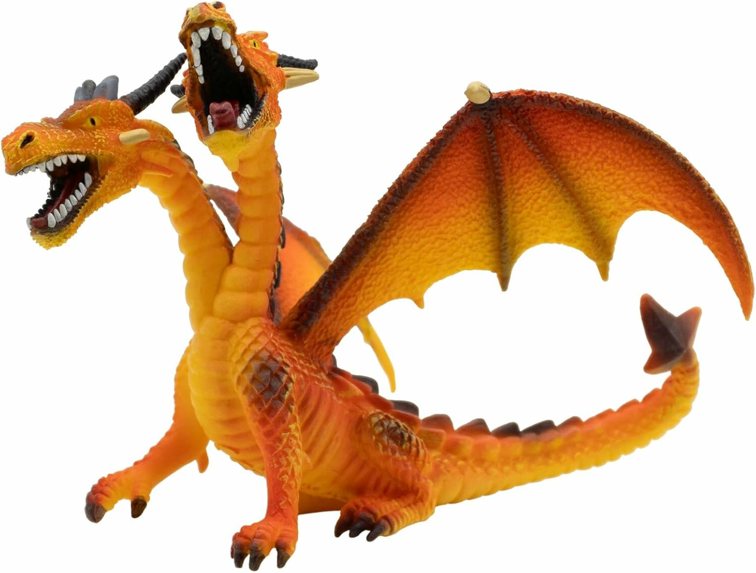 Фигурка Bullyland Дракон с двумя головами оранжево-желтого цвета 75598, пластик, от 3х лет