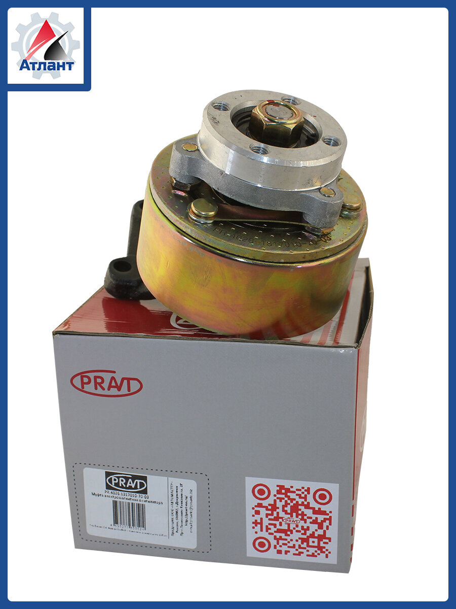 PRAVT Муфта вентилятора 3302 Газель Бизнес Евро-4 (электромагнитная) с поликл. ремнем (шкив 107мм. EvoTech 2.7) арт. PR.4026.1317010-70-03
