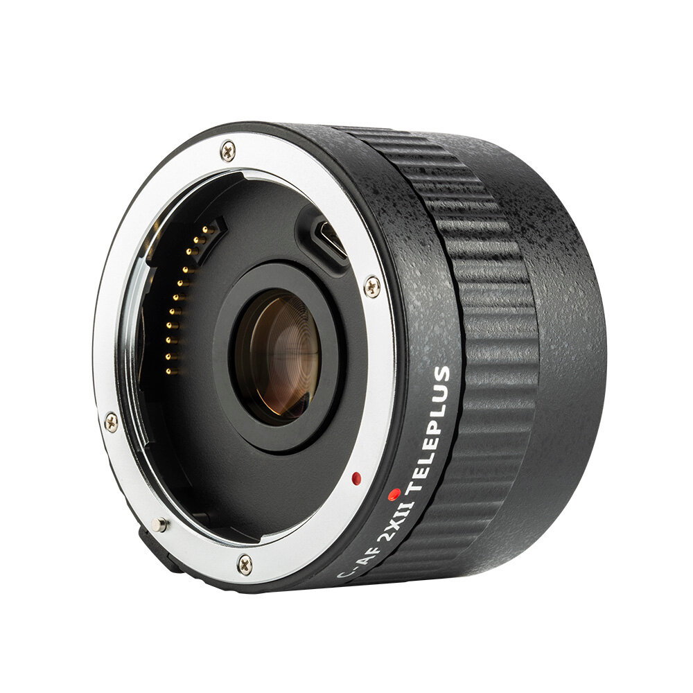 Телеобъектив Viltrox C-AF 2XII для Canon EOS EF Lens 5D II 7D 1200D 760D 750D DSLR Camera, увеличение 2X, автофокус, Canon EF-Mount, 7 элементов, 4 группы, многослойное покрытие