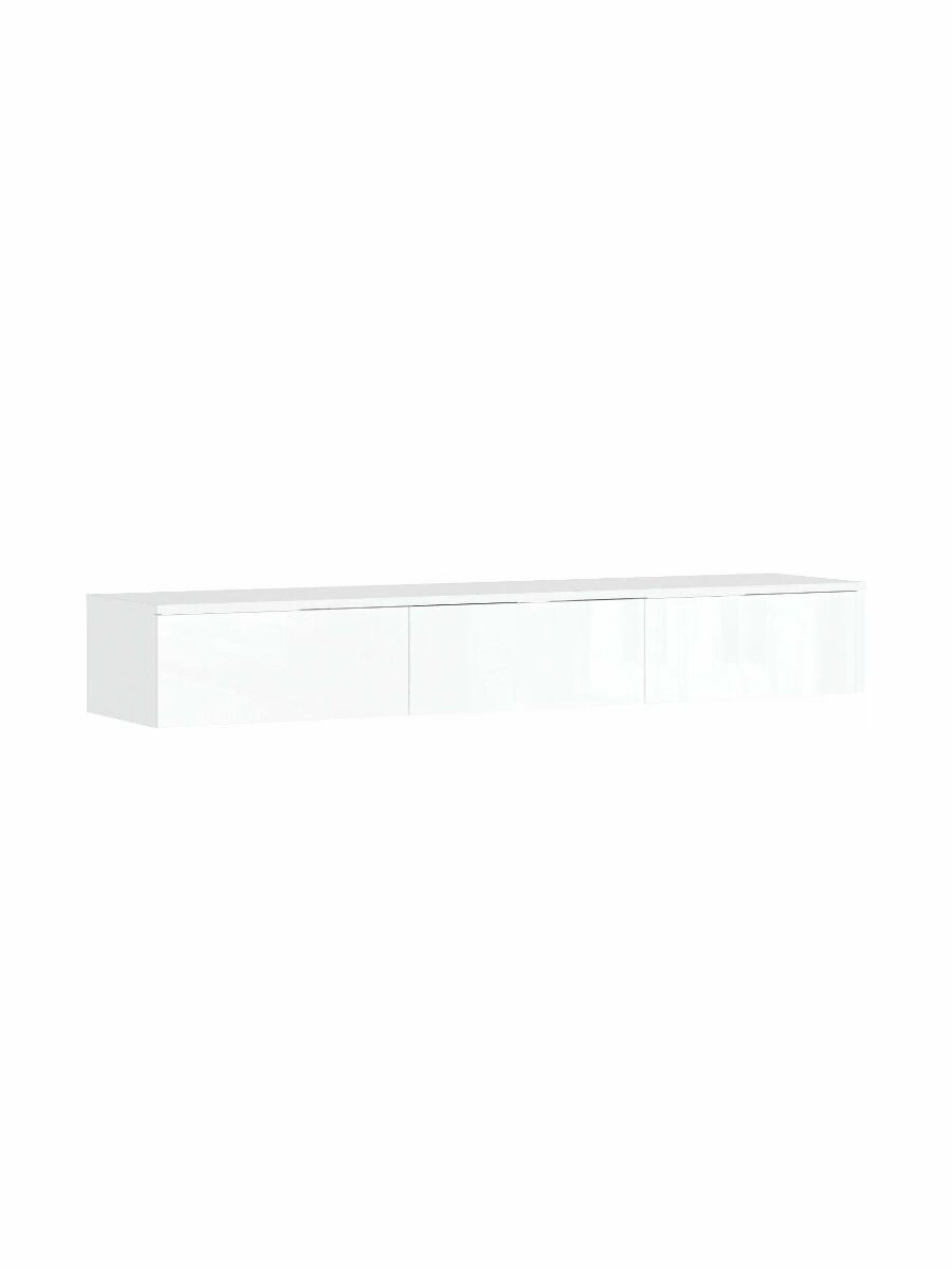 Полка косметическая Челси 1502х220х350 Белый глянец, с выдвижными ящиками, МИФ