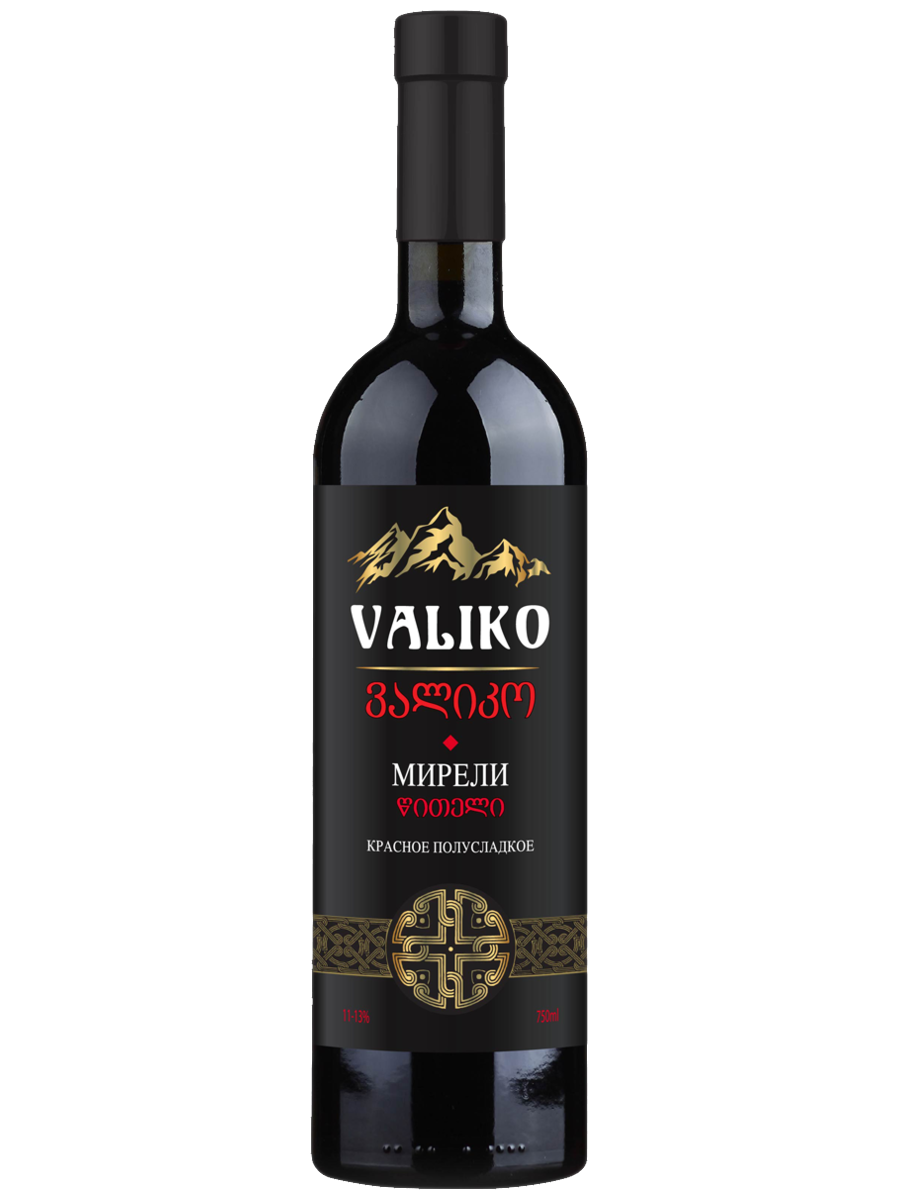Вино VALIKO Мирели, красное, полусладкое, столовое, 0,75 л, 11%