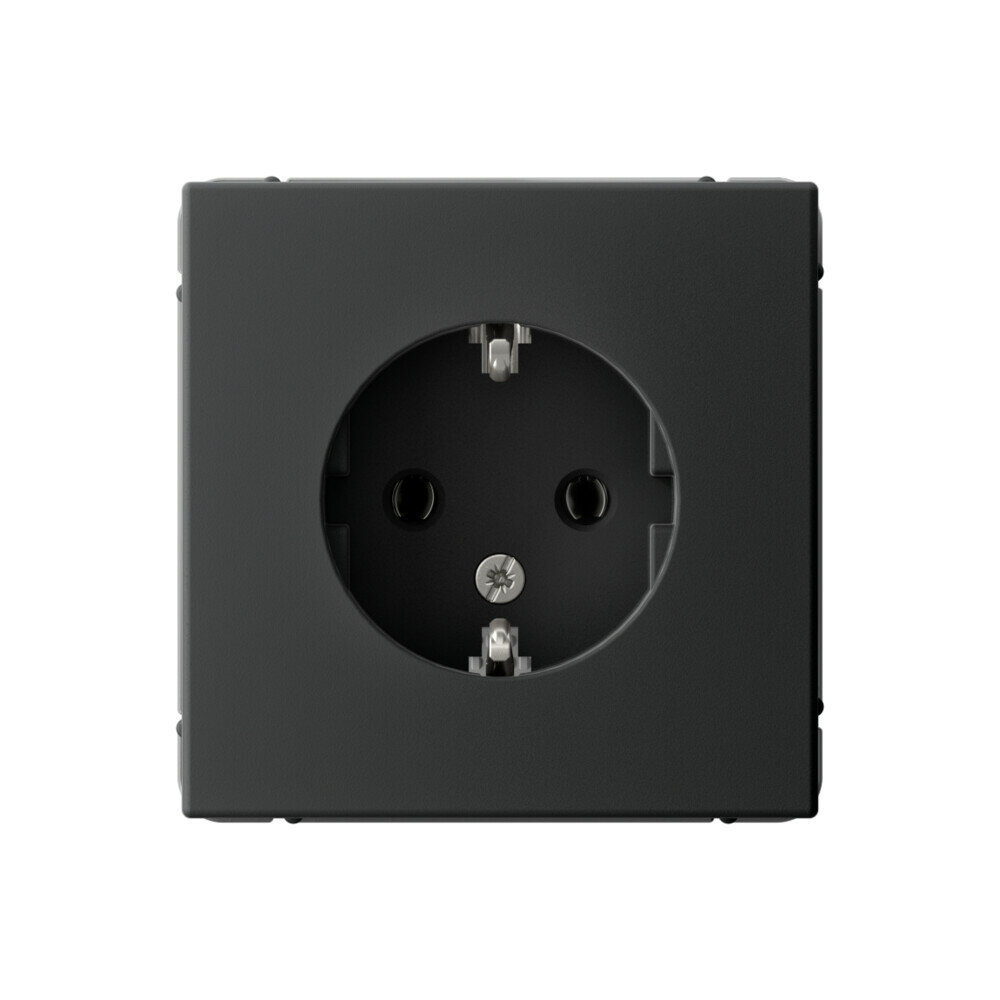 Розетка ArtGallery 16А с заземл. механизм карбон SE GAL001043