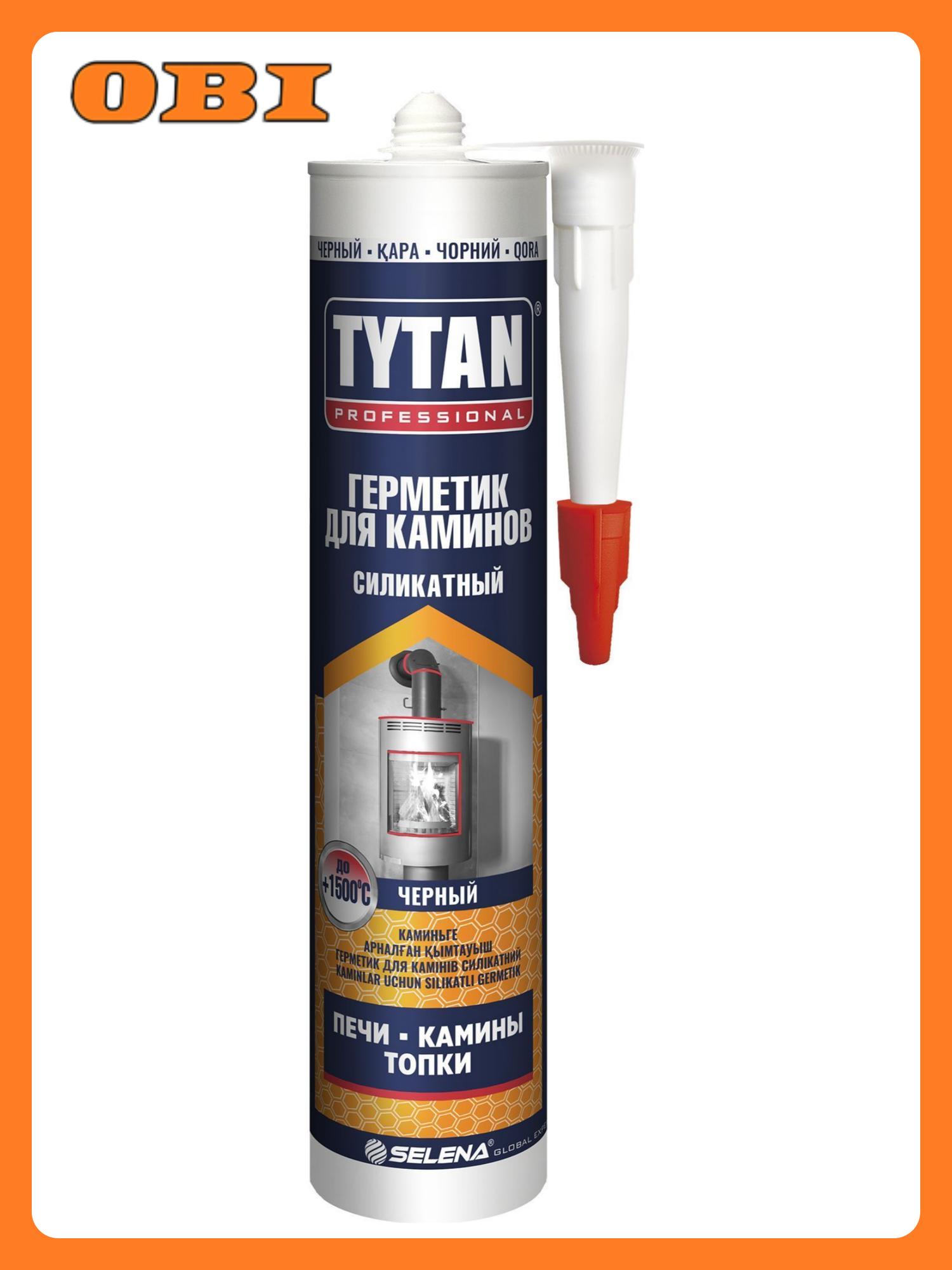 TYTAN Professional Герметик Силикатный для Каминов черный 280 мл