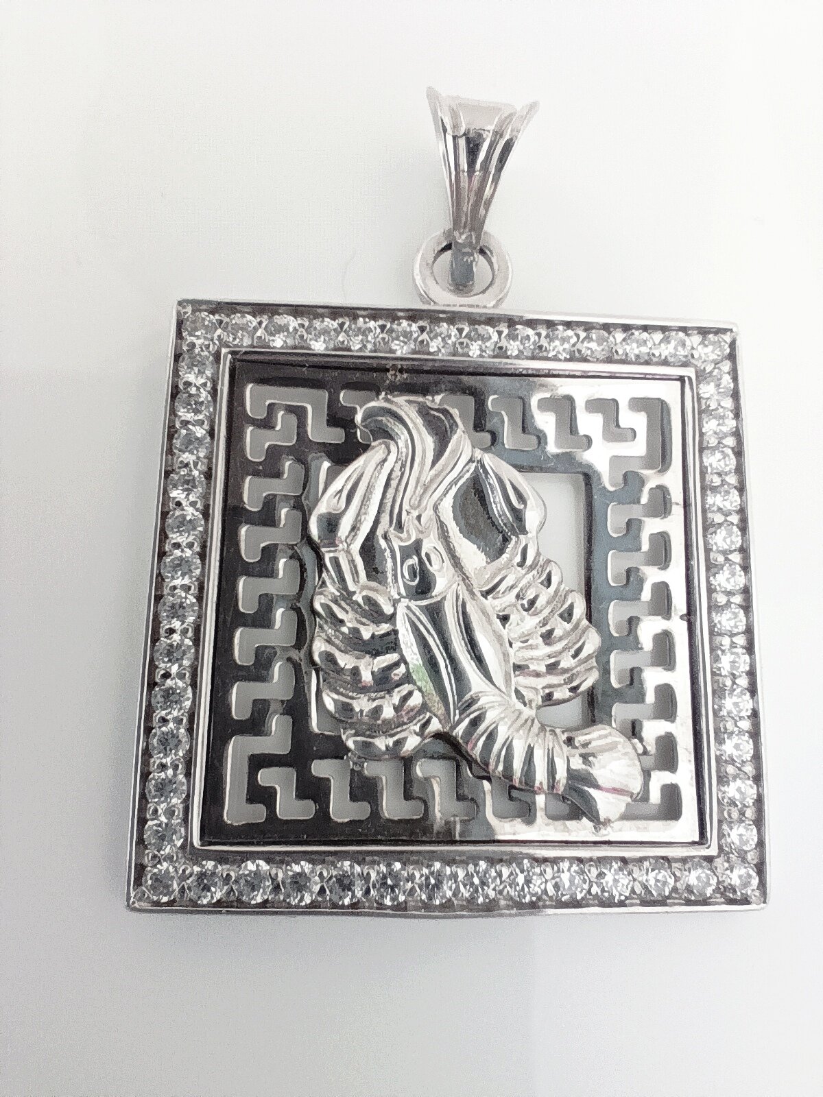 Подвеска, серебро, 925 проба, родирование, фианит