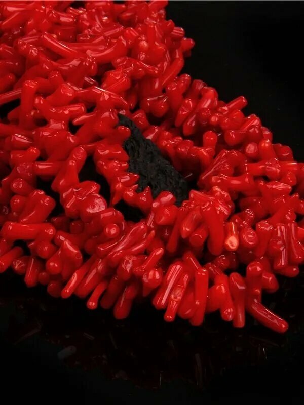 Красный коралл,5-15 мм, бусы для рукоделия, нити около 38 см