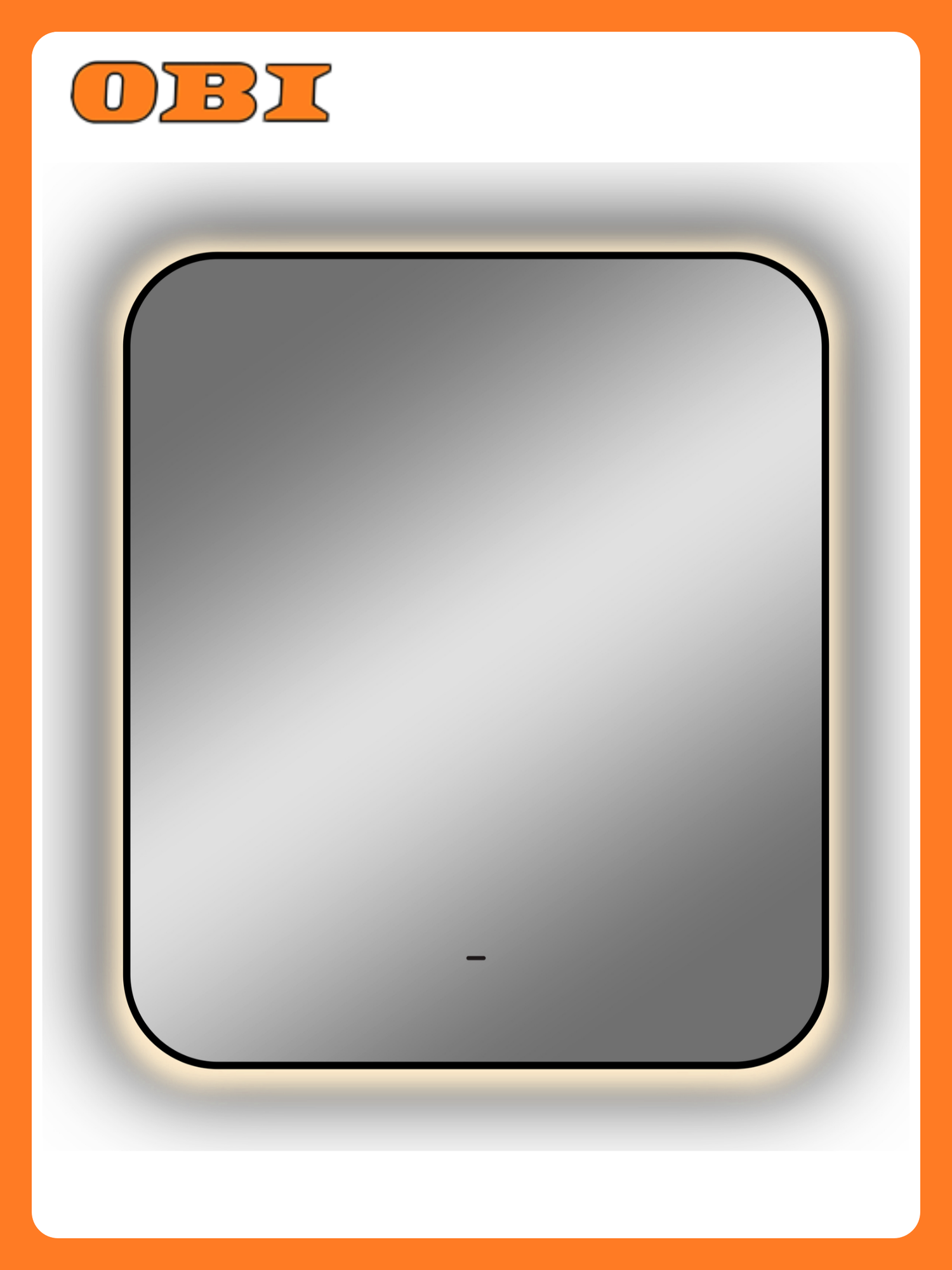 Зеркало "Gefest Led" 600х700 с бесконтактным сенсором, теплая подсветка