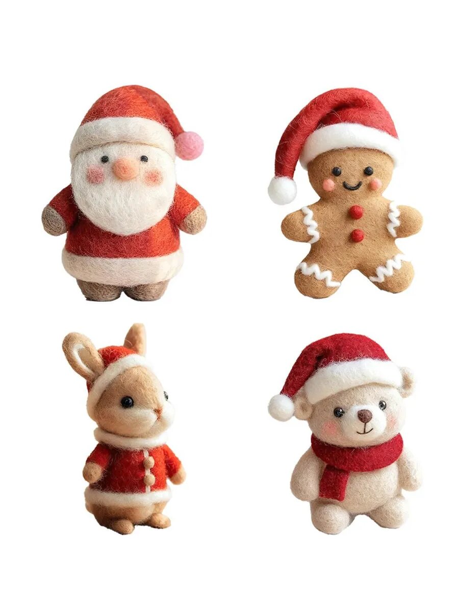 Мягкая фетровая кукла, подарок на Рождество, декор