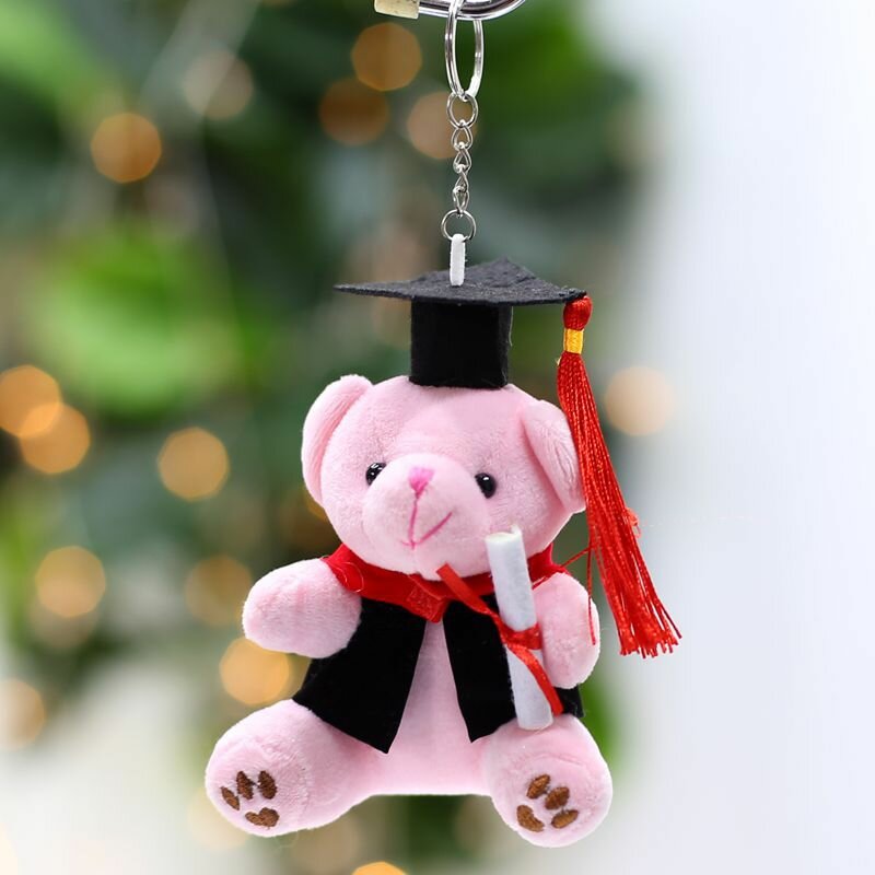 Выпускной сезон доктор медведь плюшевая игрушка кукла мастер-класс бакалавра сувенир кукла кукла оптом Розовый