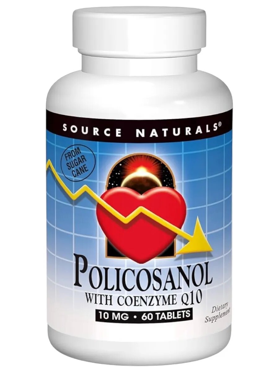Policosanol, with Coenzyme Q10, Source Naturals