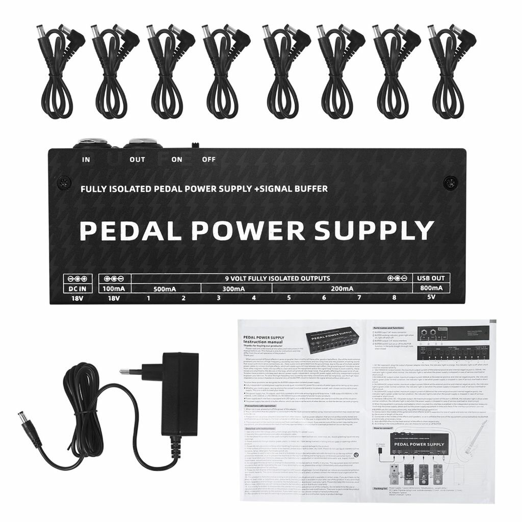 (1 комплект) Блок питания гитарной педали блок эффекторной 10-канальная многоканальная изоляция -штекер европейского стандарта