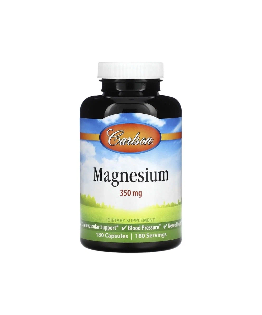 Carlson Magnesium, Магний 350 мг 180 капсул, для нервной системы