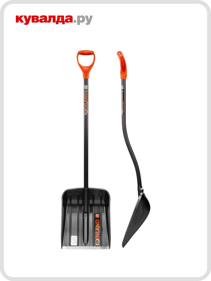 Лопата для уборки снега FINLAND 2187-Ч с мет. черенком 2187-Ч