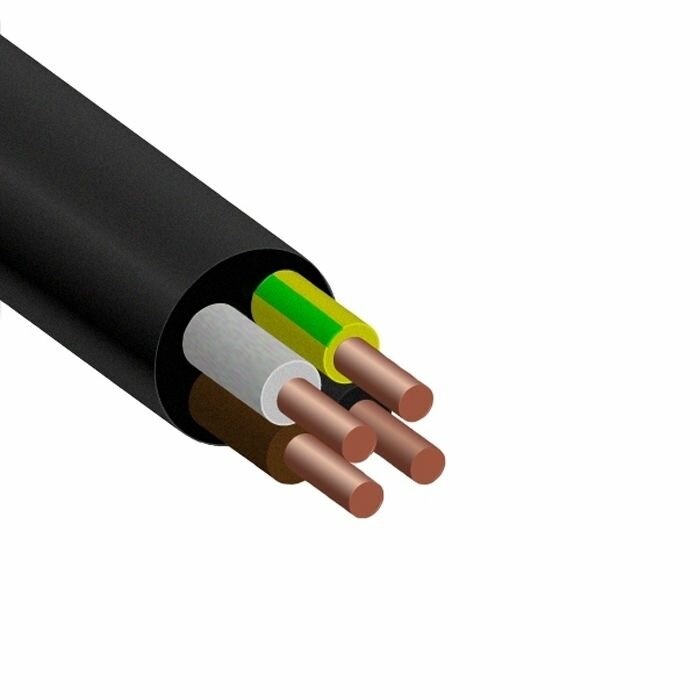 Кабель электрический ВВГнг(А)-LS 4х10 ГОСТ длина 5м, многожильный