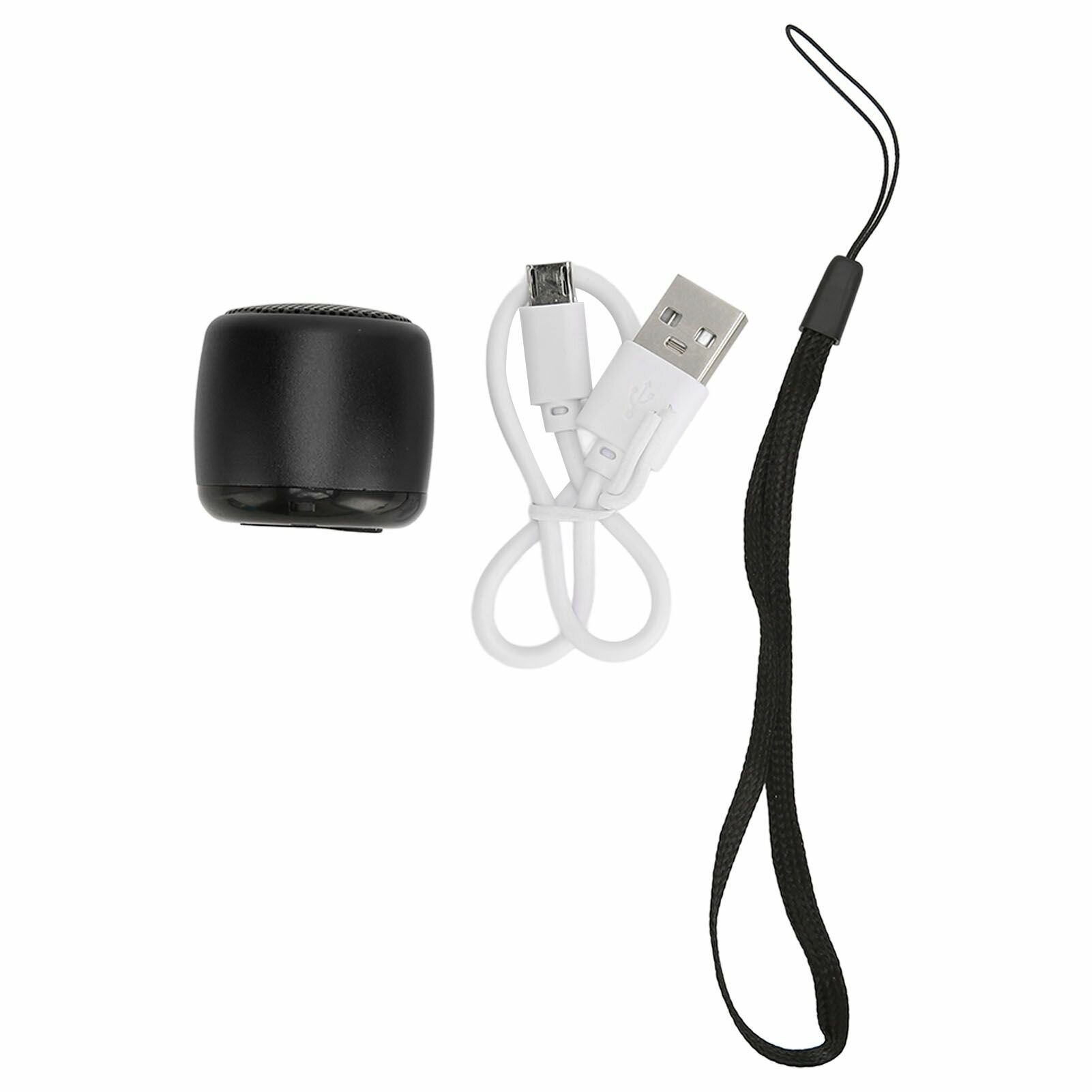 Мини-динамик Bluetooth, сабвуфер, USB, металлический, черный