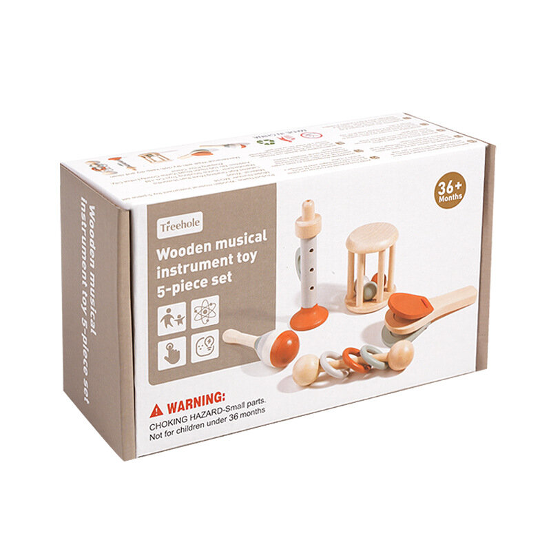 Деревянный музыкальный инструмент Орф: колокольчик-погремушка для младенцев, ручной колокольчик для раннего развития, успокаивающий колокольчик для кроватки, деревянная игрушка.