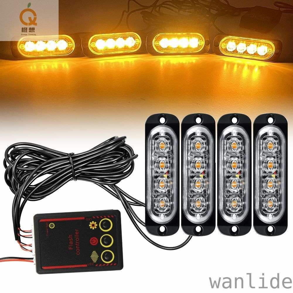 Мигалка оранжевая проблесковый маяк светодиодный стробоскоп 12V-24V