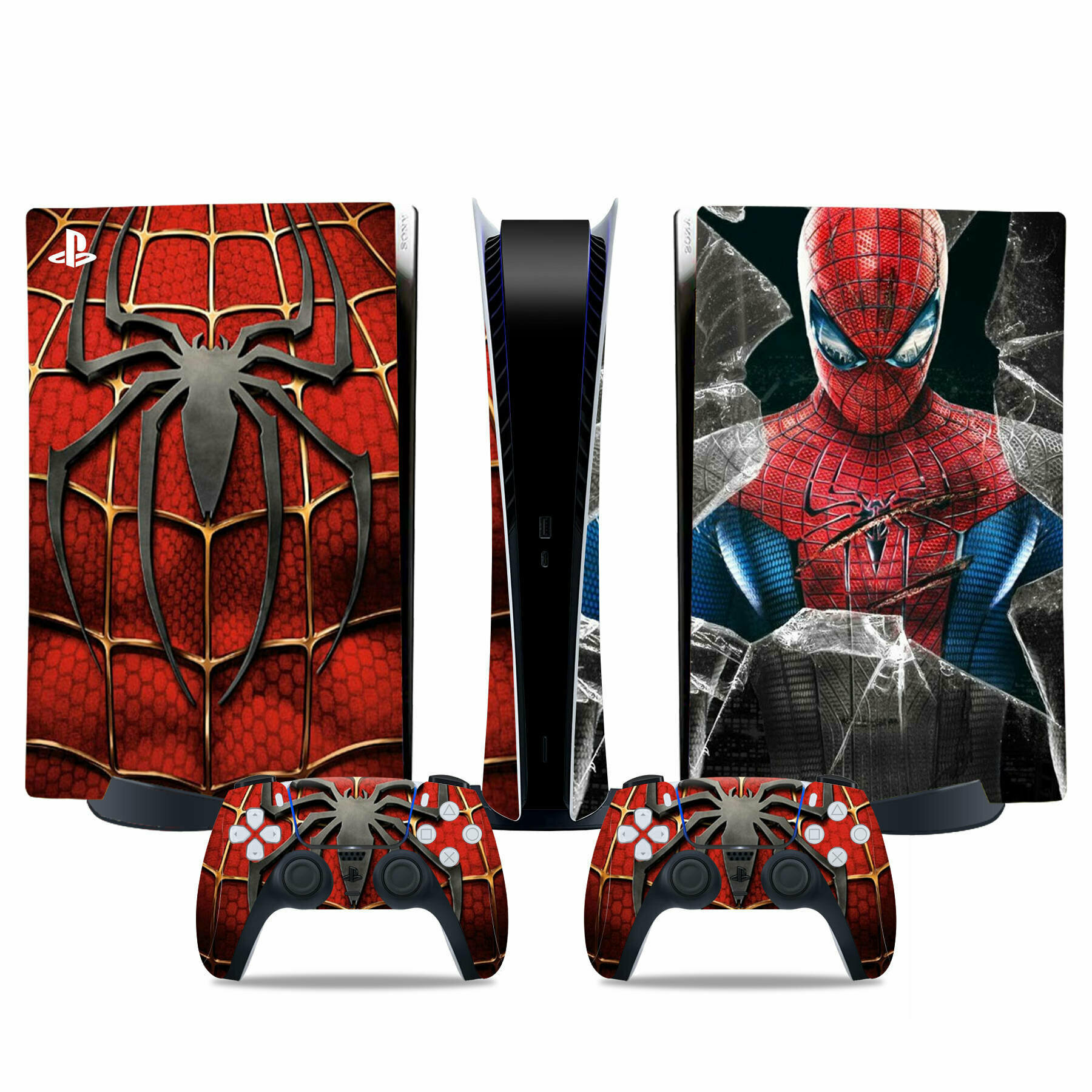 Наклейки Spider-Man 2 Limited Edition для PS5, наклейки на весь корпус, защитные пленки для экрана, ограниченная серия.